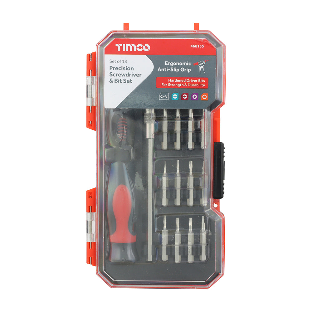 Timco Precision Screwdriver Bit Set 18 Pieces – plumbflex.co.uk