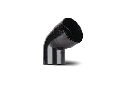 Polypipe Round 50mm Downpipe 112.5º Offset Bend Black RW327-B – plumbflex.co.uk