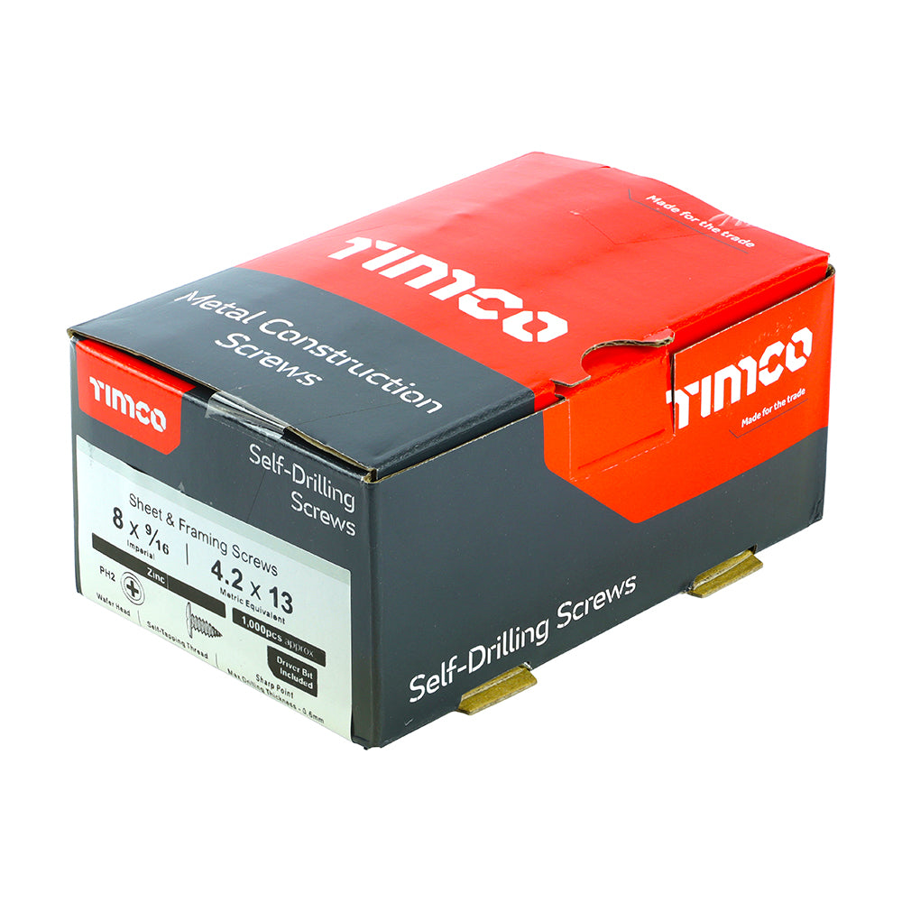 Timco Metal Construction Sheet & Framing Screws - PH - Wafer - Sharp P ...