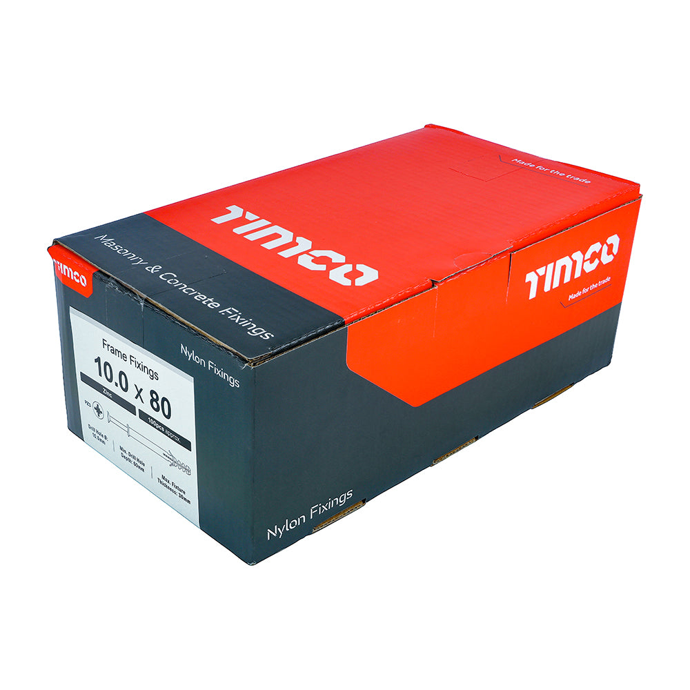 Timco Nylon Frame Fixing - PZ - Zinc 10.0 x 80 - 100 Pieces – plumbflex ...