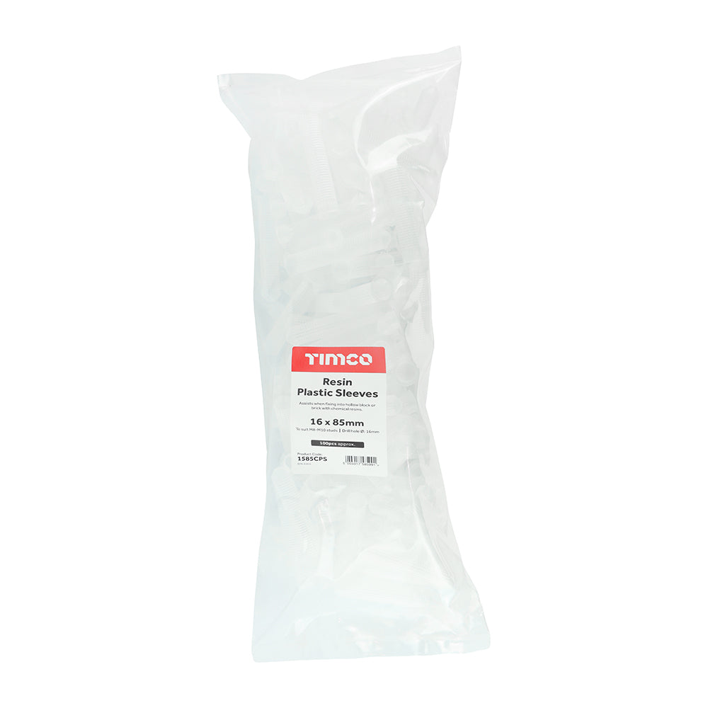Timco Resin Plastic Sleeves 16 x 85 - 100 Pieces – plumbflex.co.uk