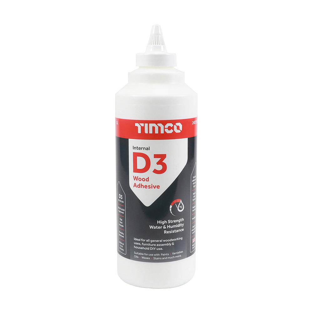 Timco Internal D3 Wood Adhesive 1L – plumbflex.co.uk