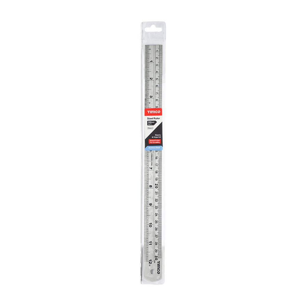 Timco Steel Ruler 300mm – plumbflex.co.uk