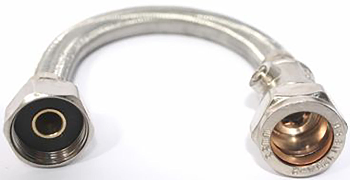 Oracstar Flexible Tap Connector with Isolating Valve 15mm x 3/4 ...