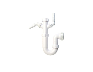 MaKe Washing Machine Trap with Seal & 2 Spigots 40mm x 75mm PRO049 ...